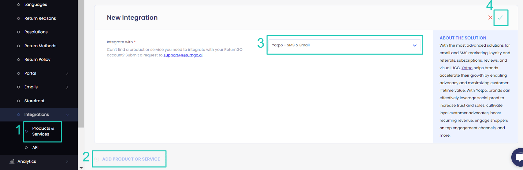 Integration With Yotpo SMS & Email